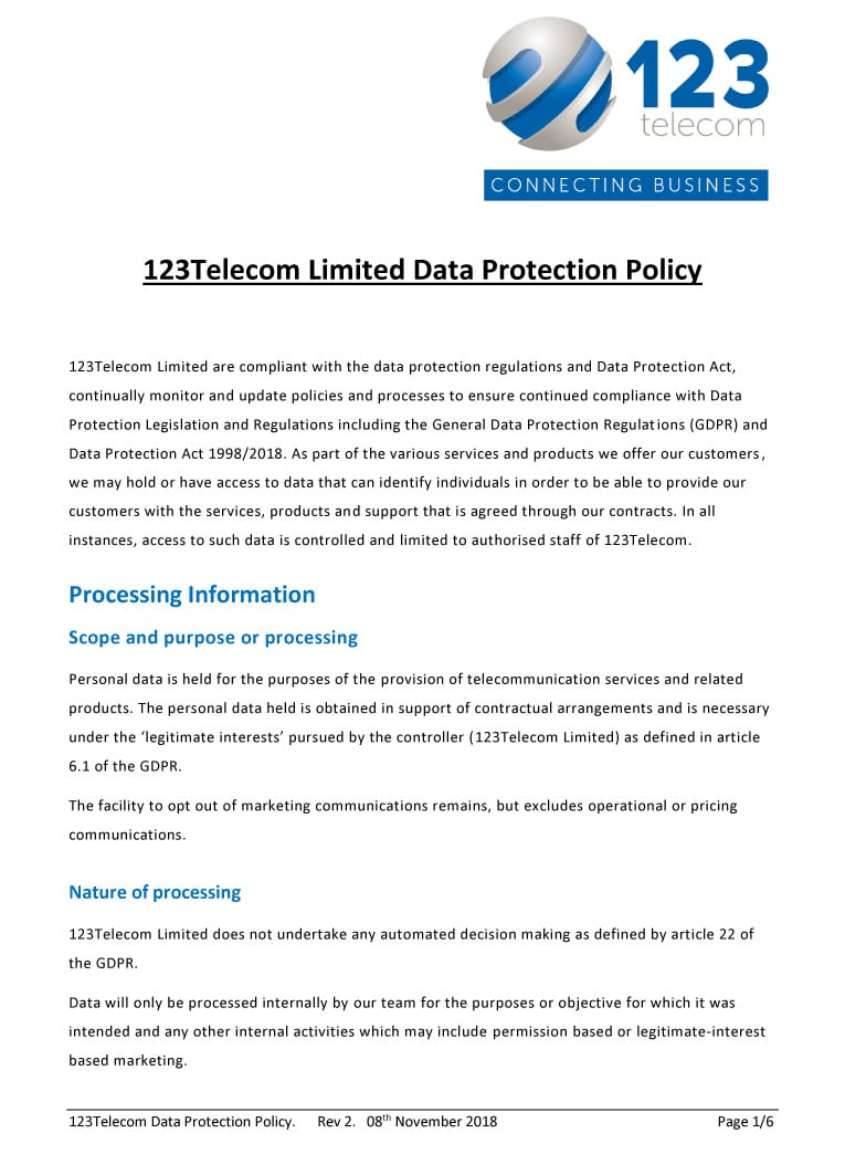 Downloads - 123Telecom - Telecommunications Service Provider
