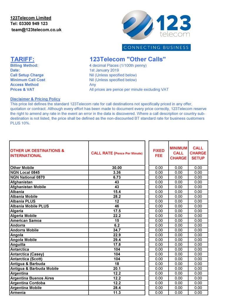 Downloads - 123Telecom - Telecommunications Service Provider